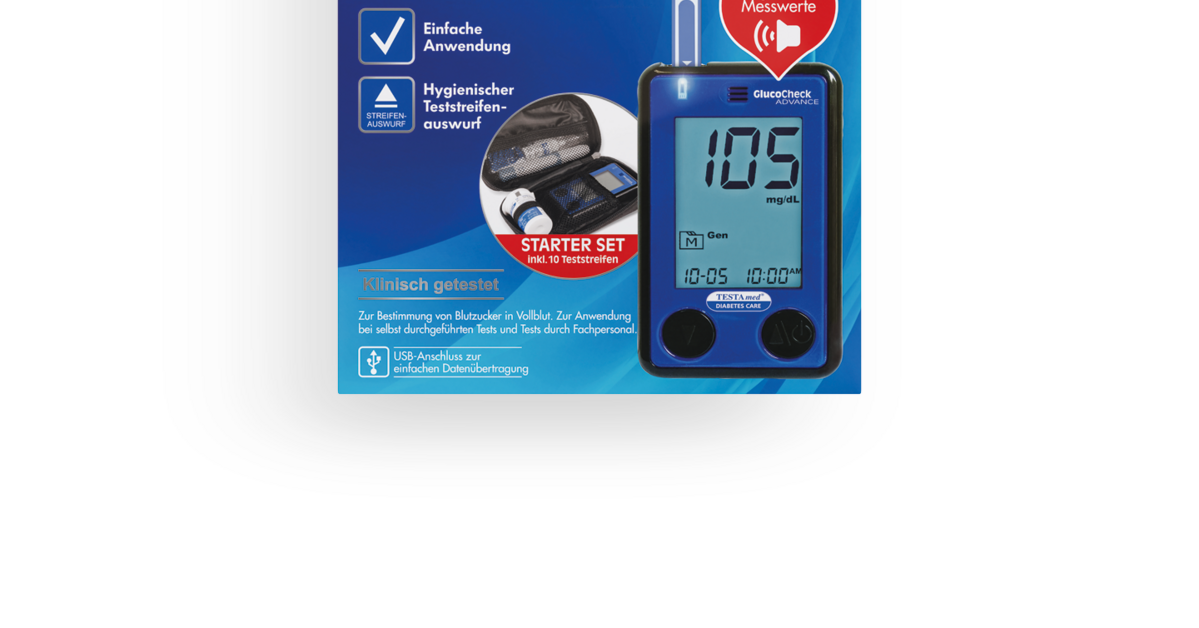 Testamed Blutzuckermessgerät mg/dl mmol/l Voice online bei sebamed ...